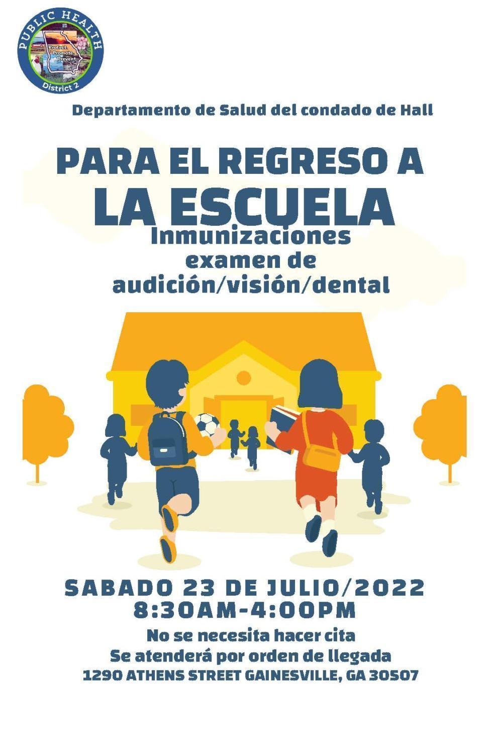 Back to School Immunizations - Hall County Schools